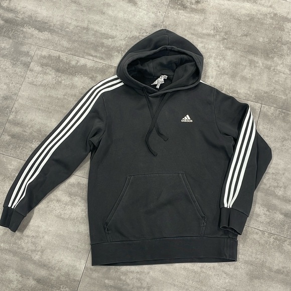 adidas | Shirts | Mens Adidas Large Three Stripe Hoodie | Poshmark